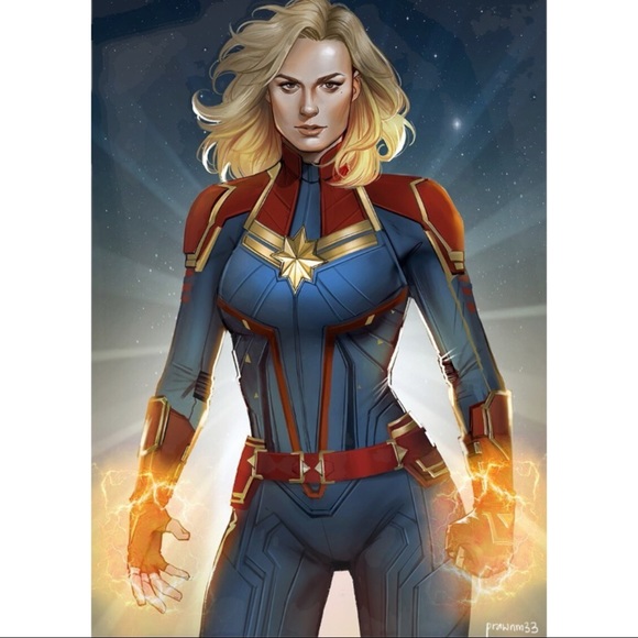 Marvel | Art | Captain Marvel Brie Larson Diy 5d Diamond Painting ...